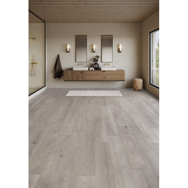 Mannington Revêtement de sol en stratifié d'érable japonais 7,5 po x 47,5 po x 12 mm Restoration ...